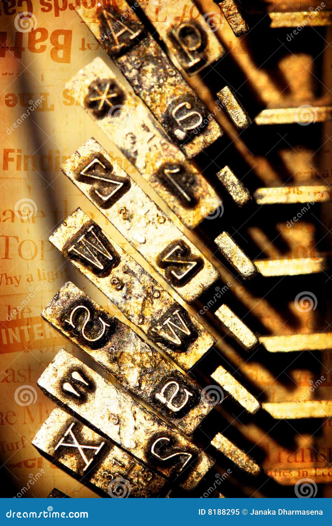 Old typewriter stock image. Image of ancient, keyboard - 8188295
