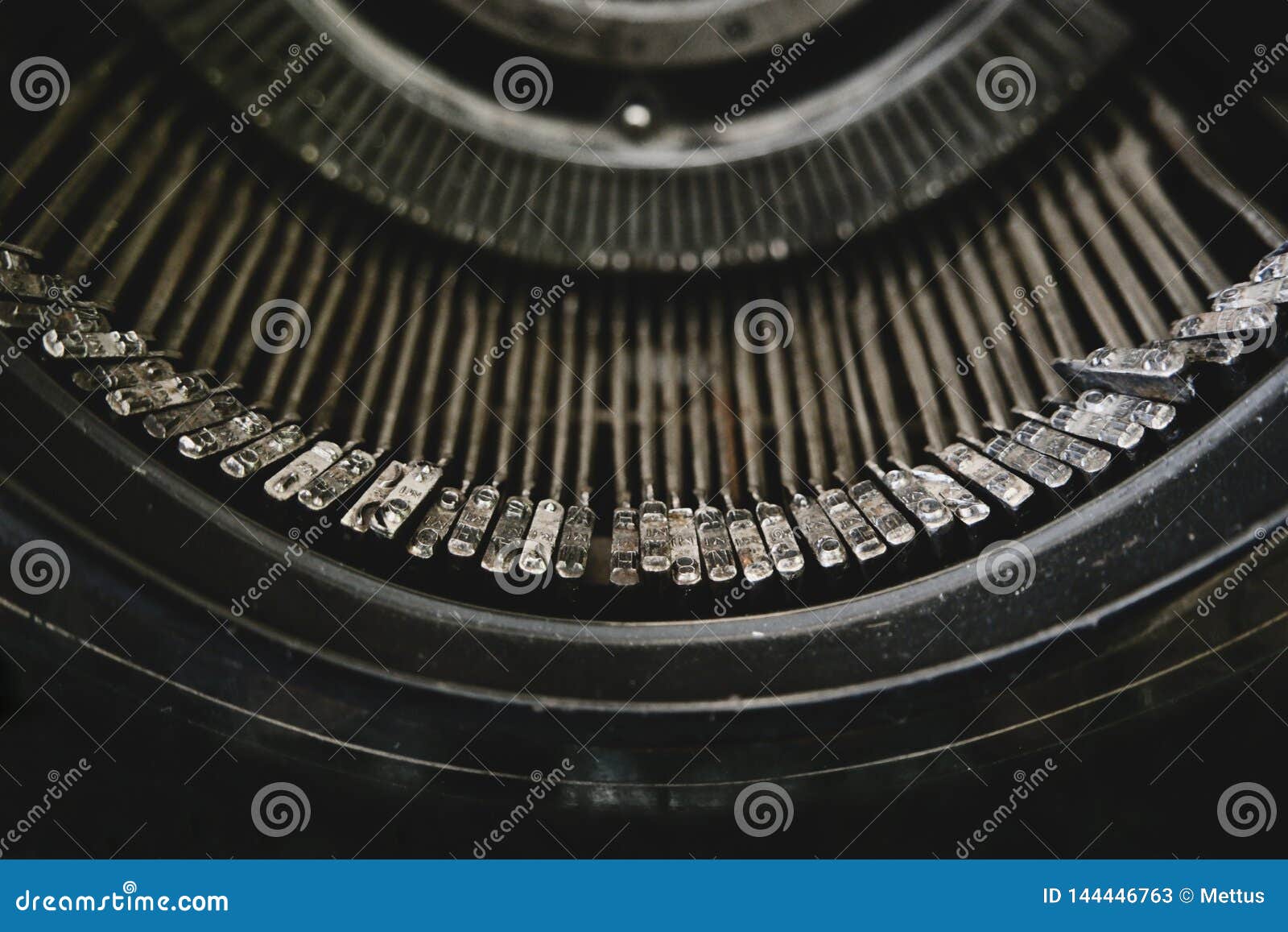 Old Typewriter from Above. an Old Typewriters Macro Shot of Letters ...