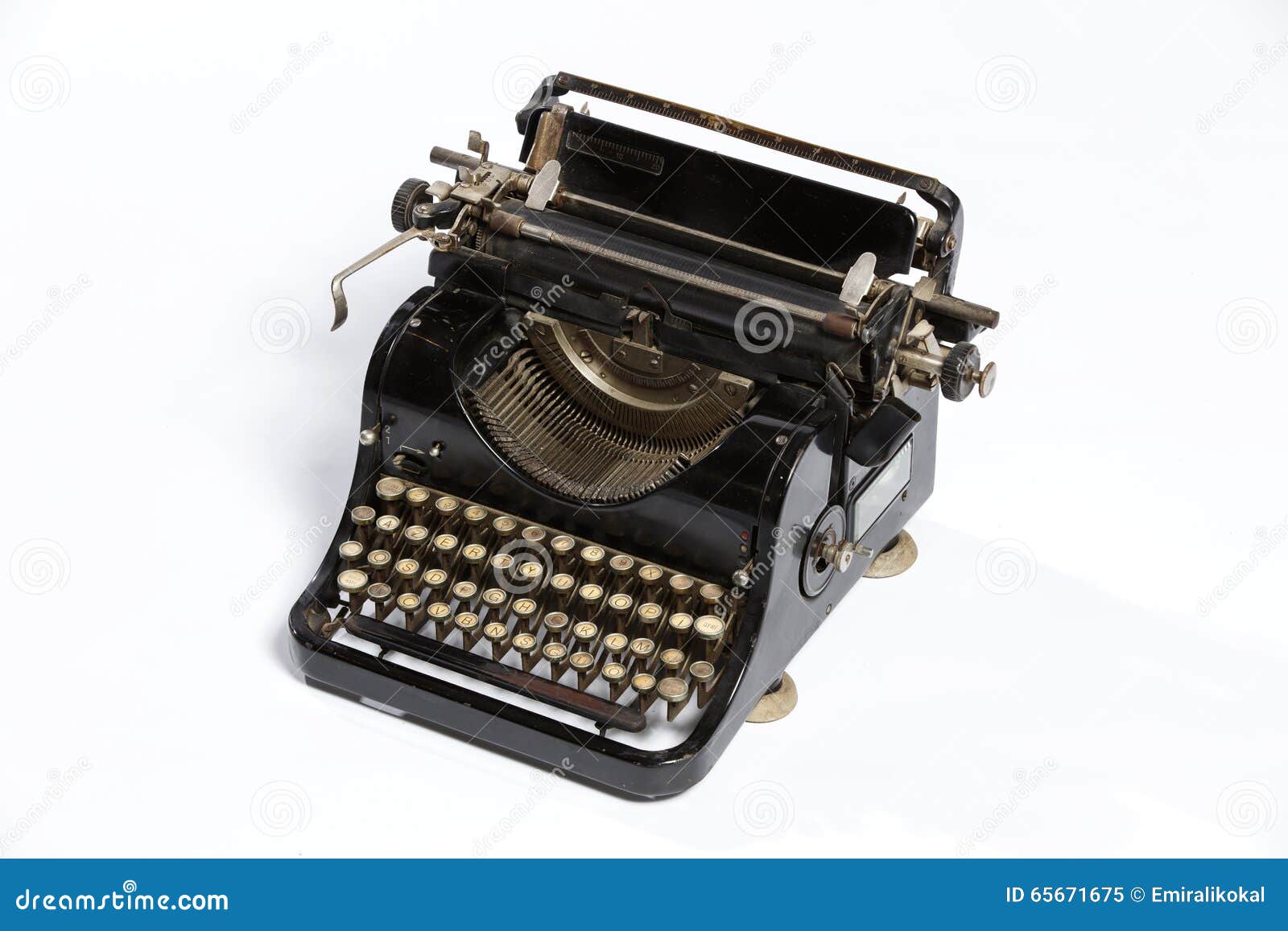 Old Typewriter, Blank Sheet in a Typewriter. Stock Image - Image of ...