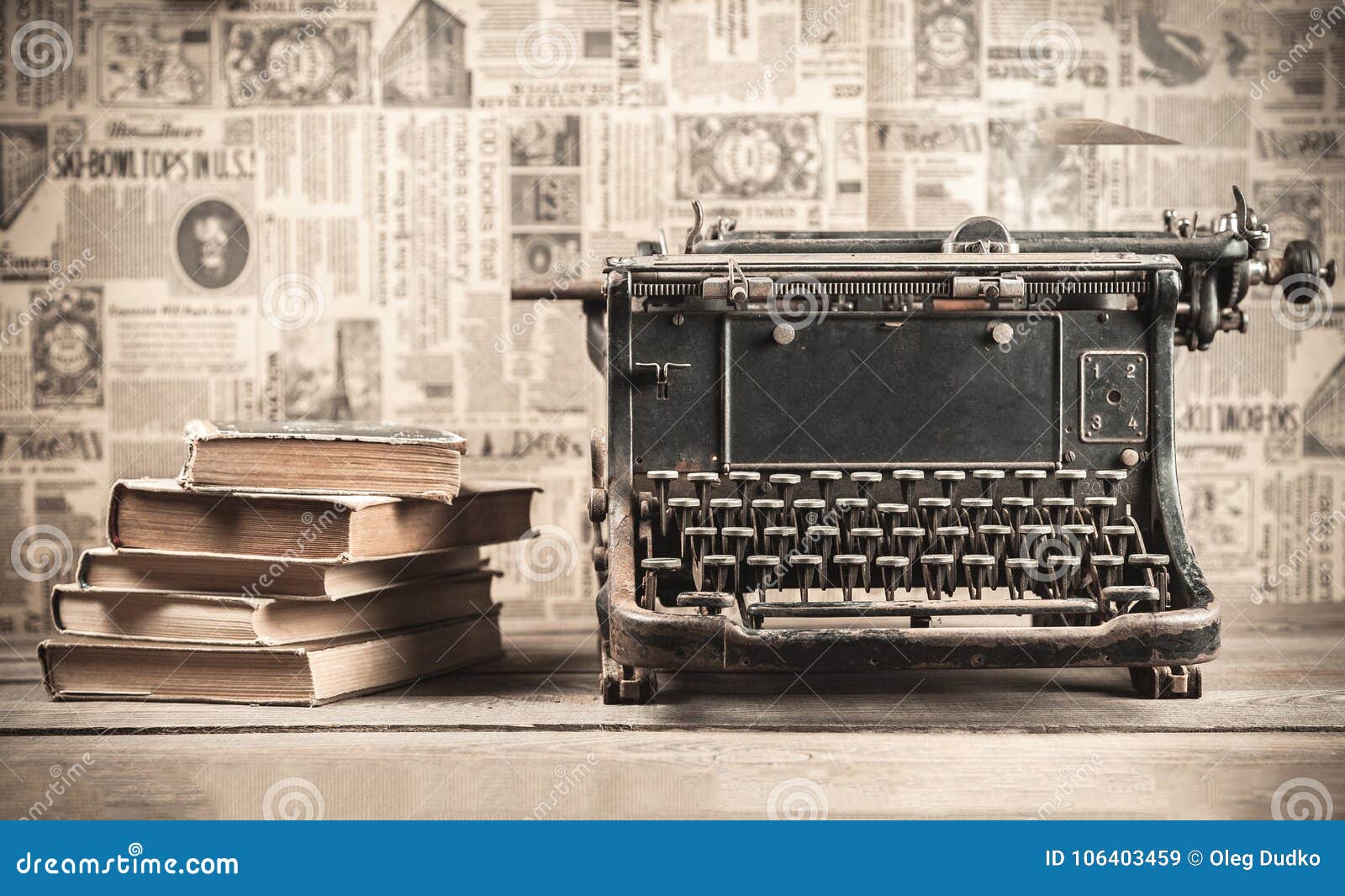Vintage Typewriter Background