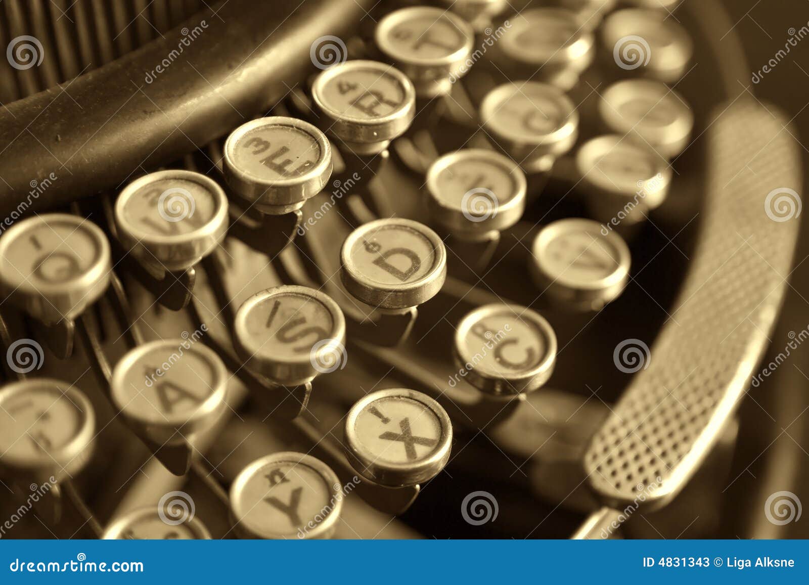 Old typewriter, close-up stock image. Image of manual - 4831343