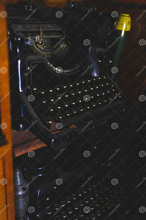 Old Typewriter with Damaged Keys Stock Photo - Image of mechanical ...
