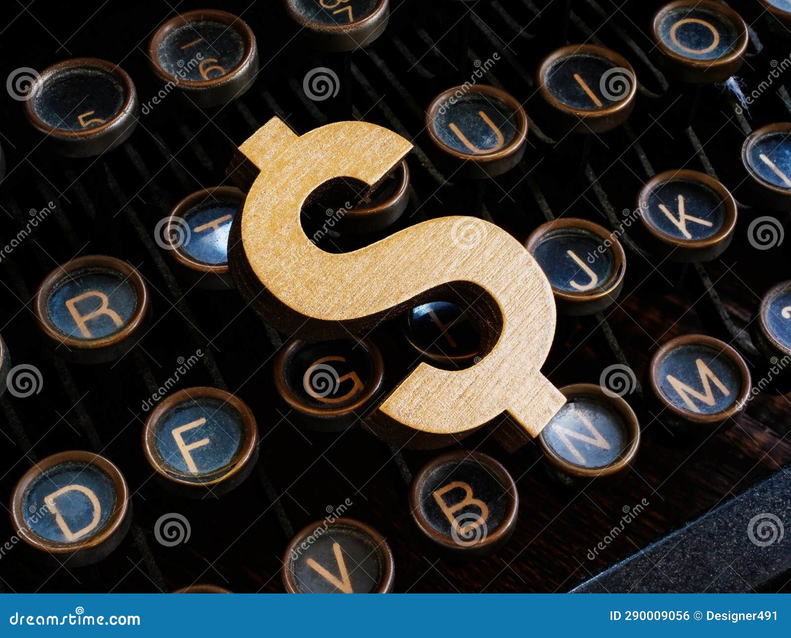 An Old Typewriter and a Dollar Sign As Symbol of Content Monetization ...