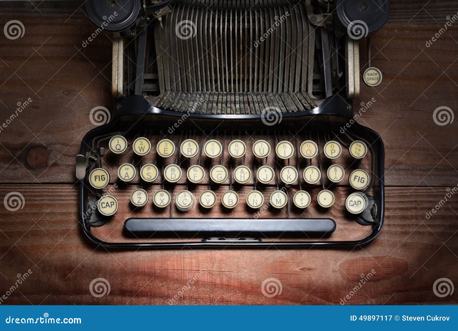 Old Typewriter stock image. Image of overhead, nostalgia - 49897117