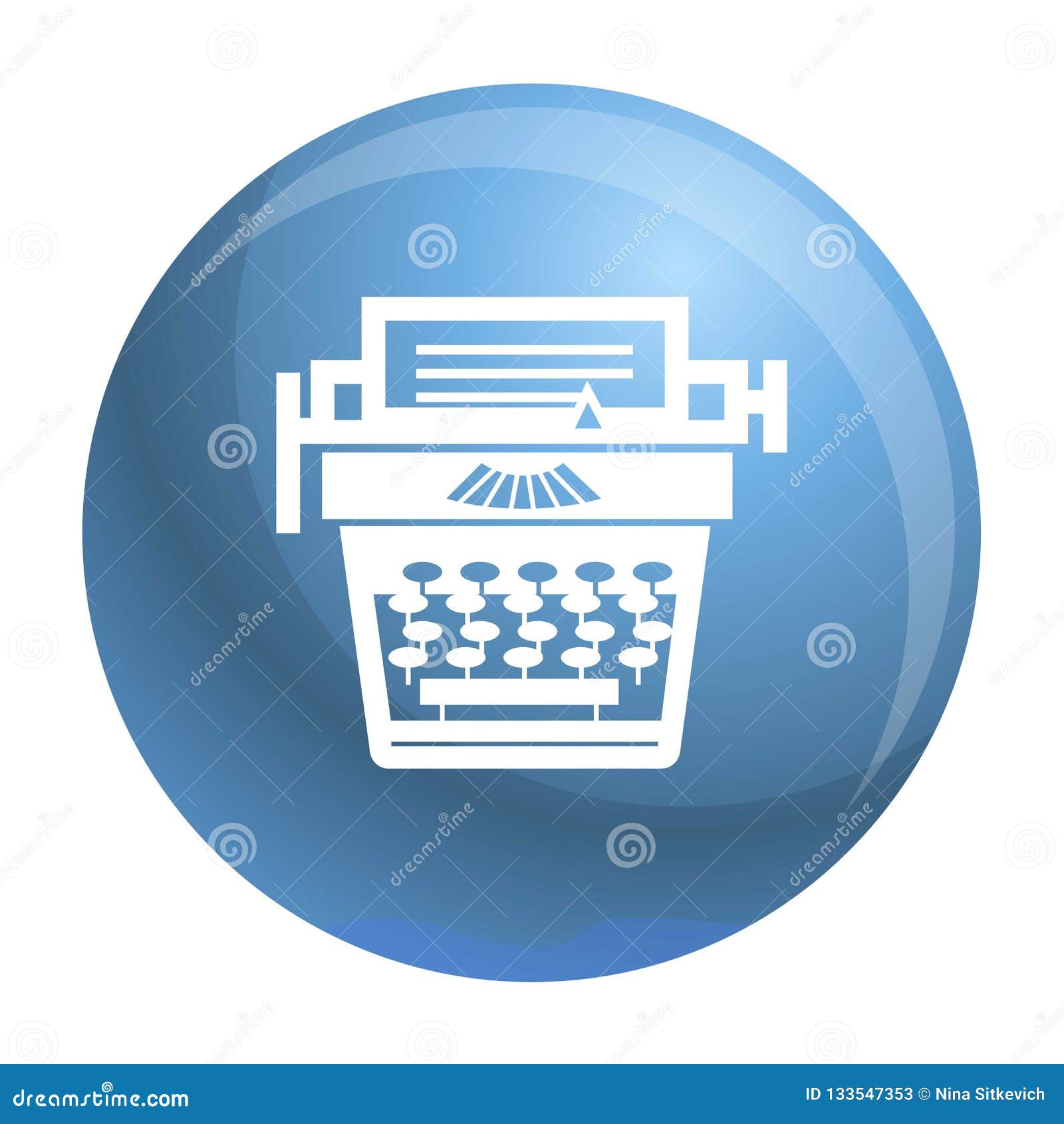 Old Typewriter Icon, Simple Style Stock Vector - Illustration of letter ...