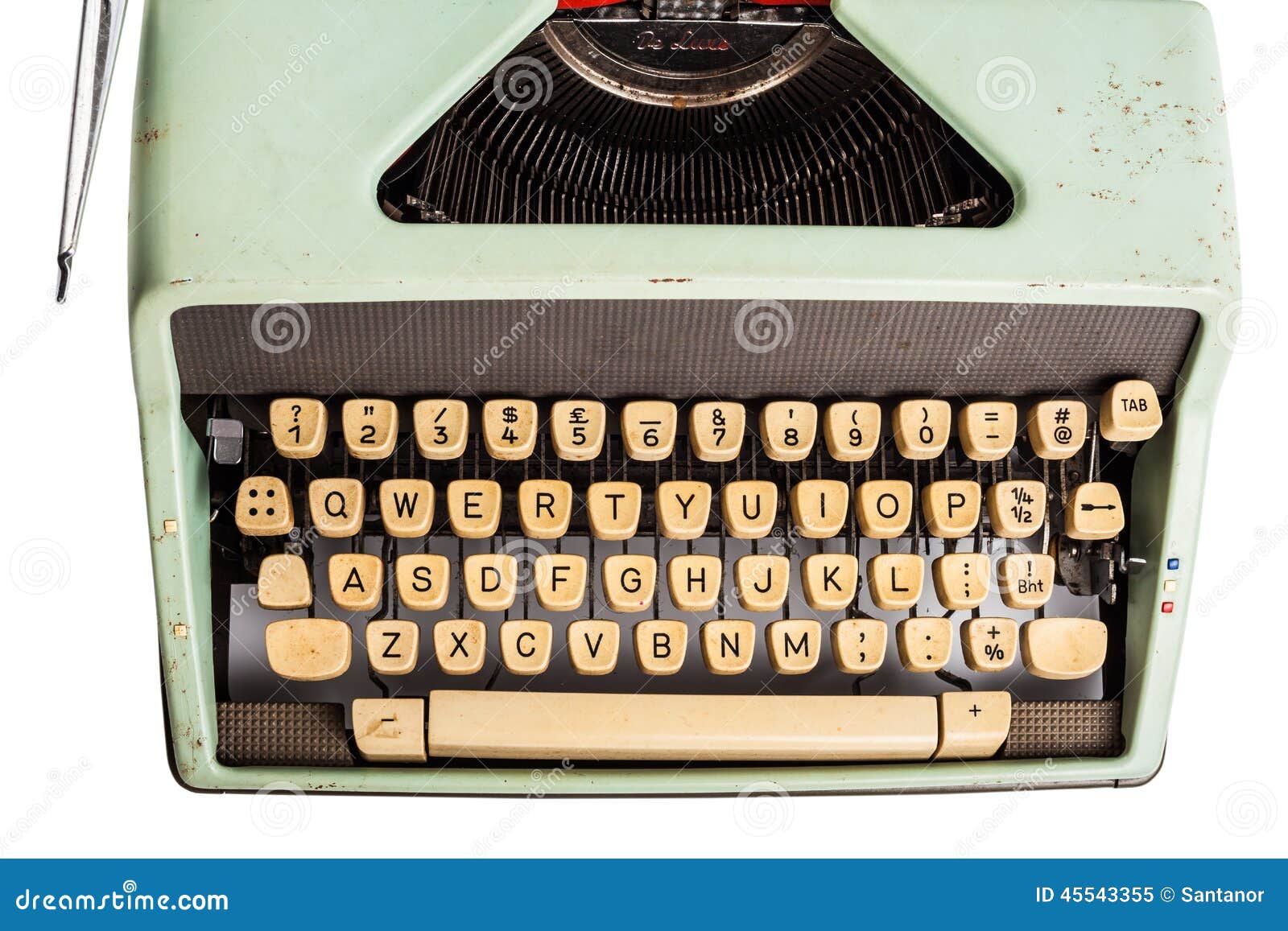 Old typewriter stock image. Image of communication, black - 45543355
