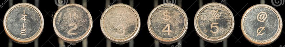 Old Typewriter Keys 2-5 stock photo. Image of manual, mechanical - 3048580