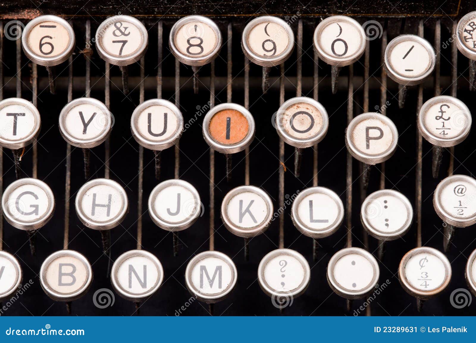 Old typewriter keys stock image. Image of antique, typing - 23289631