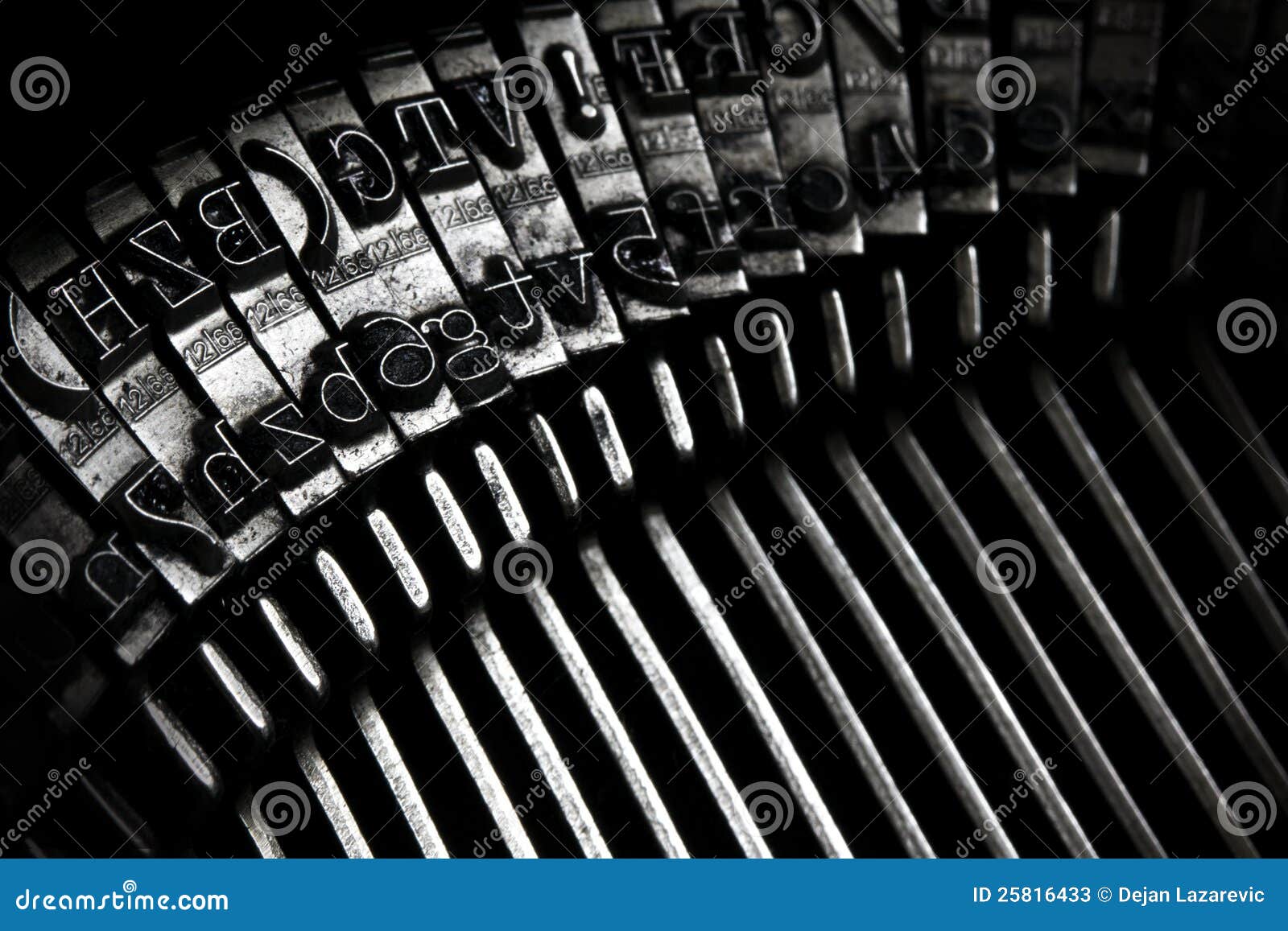 Old Typewriter Keys stock image. Image of antique, correspondence ...