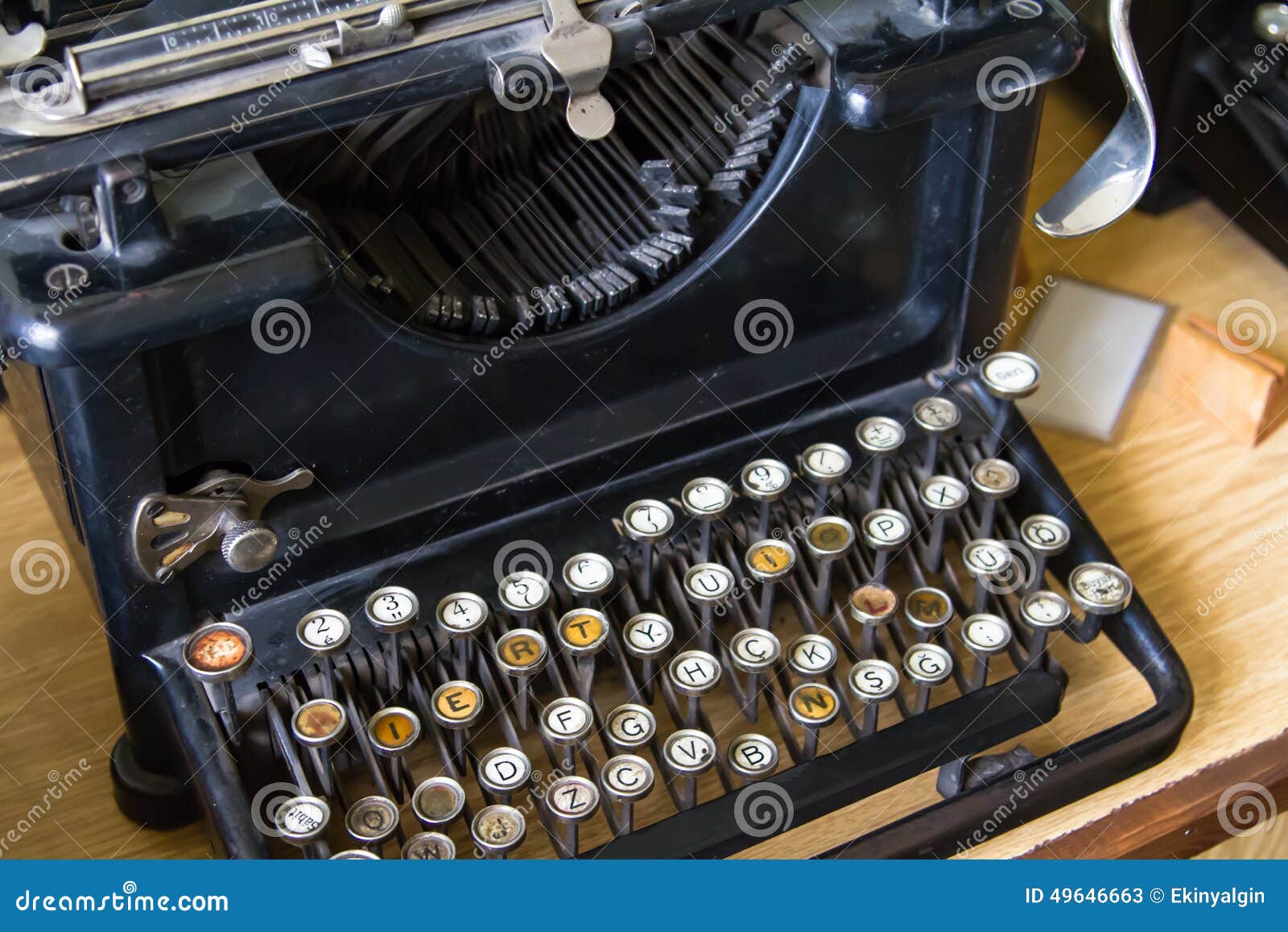 Old Typewriter Machine stock image. Image of machine - 49646663