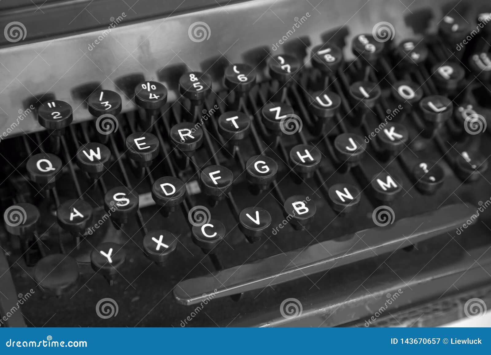 Old Typewriter Machine Keyboard Stock Image - Image of alphabet, type ...