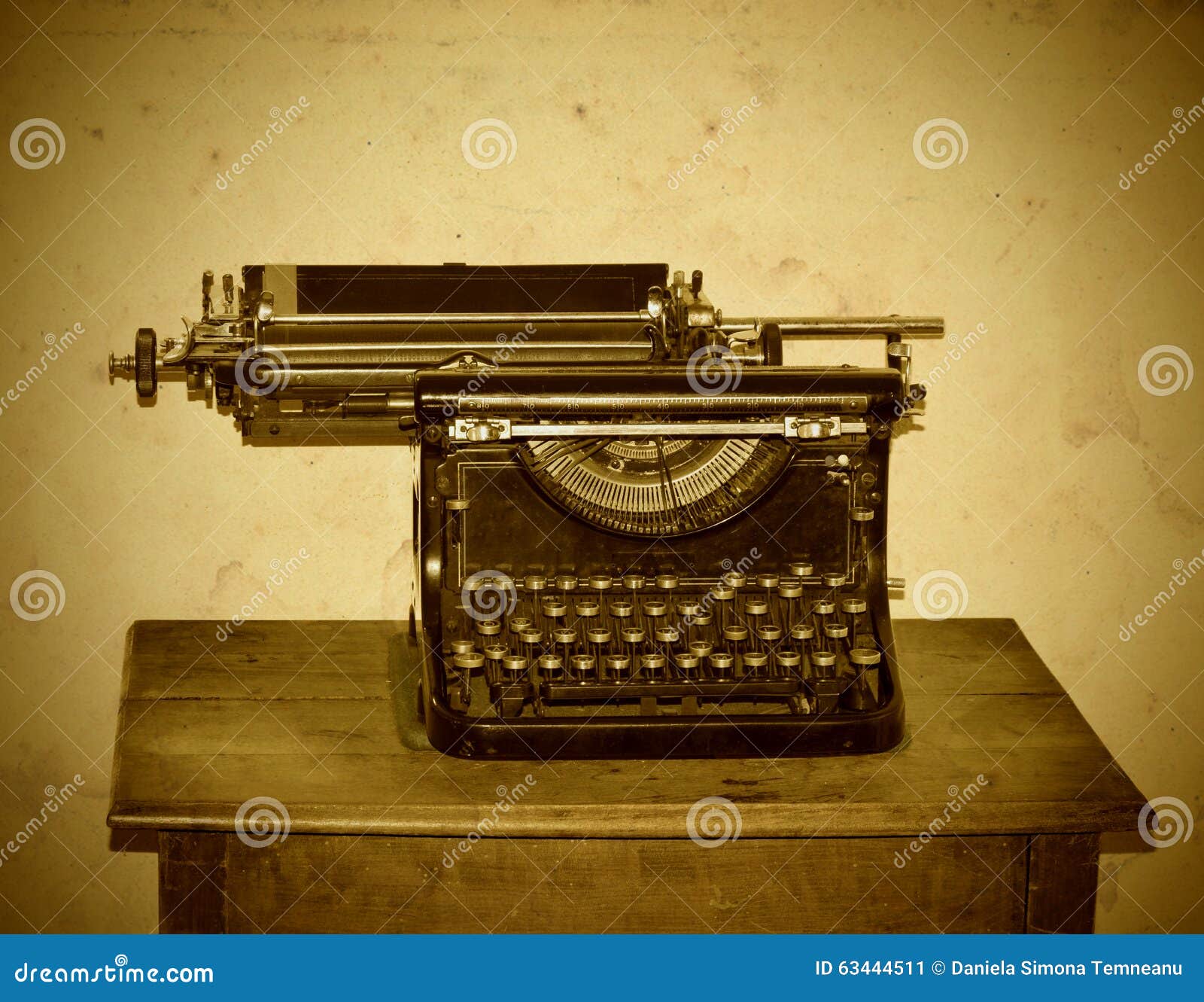 Old typewriter machine stock image. Image of vintage - 63444511