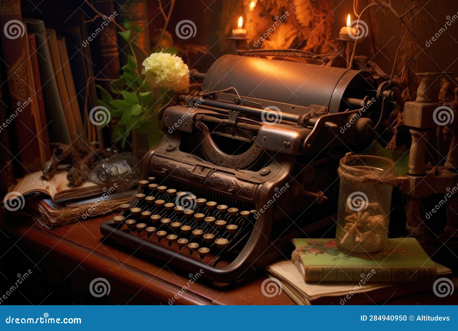 Old Typewriter with a Mystery Manuscript Stock Photo - Image of ...