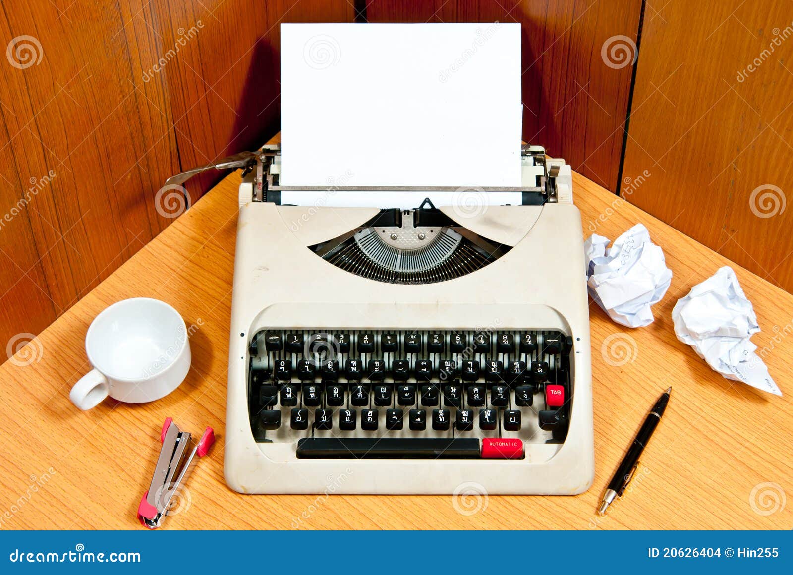Old Typewriter in the Office Stock Photo - Image of playwriting, office ...