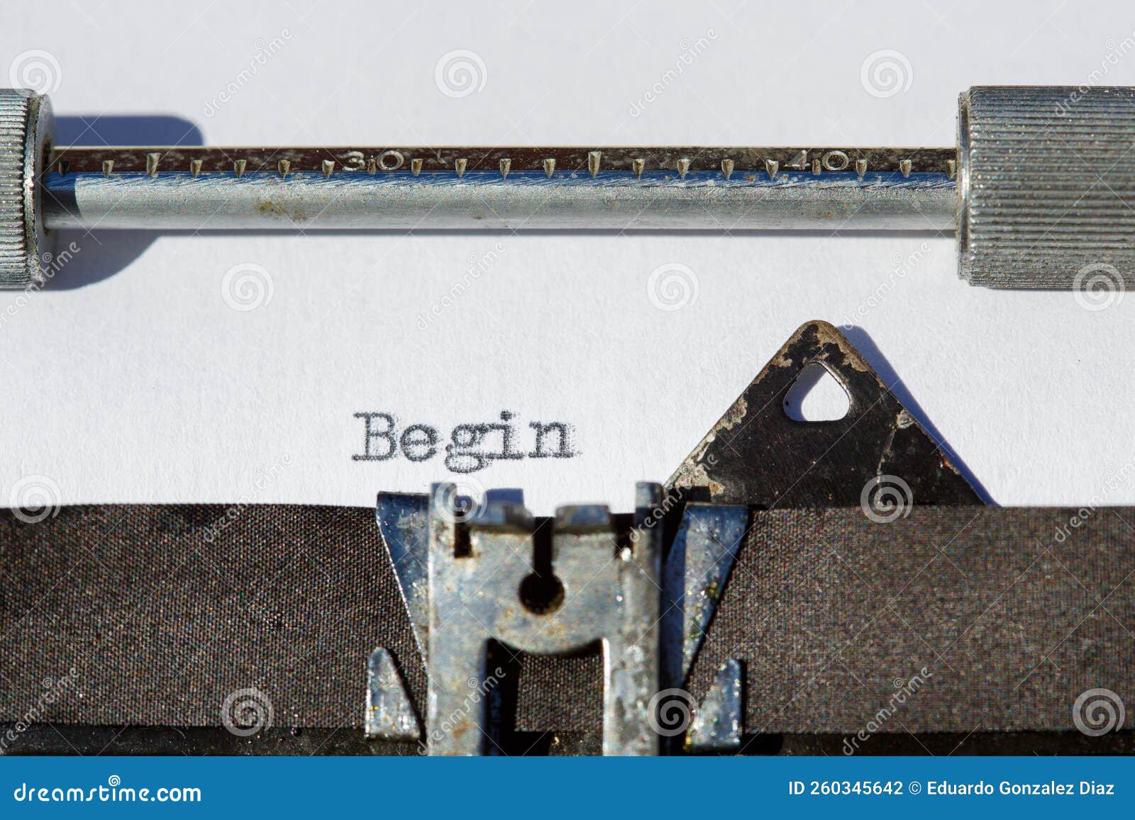 Vintage Typewriter with a Text Stock Photo - Image of keyboard, metal ...