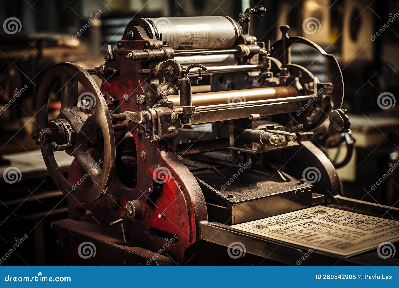 Old Typewriter. Printing Enterprise Stock Illustration - Illustration ...