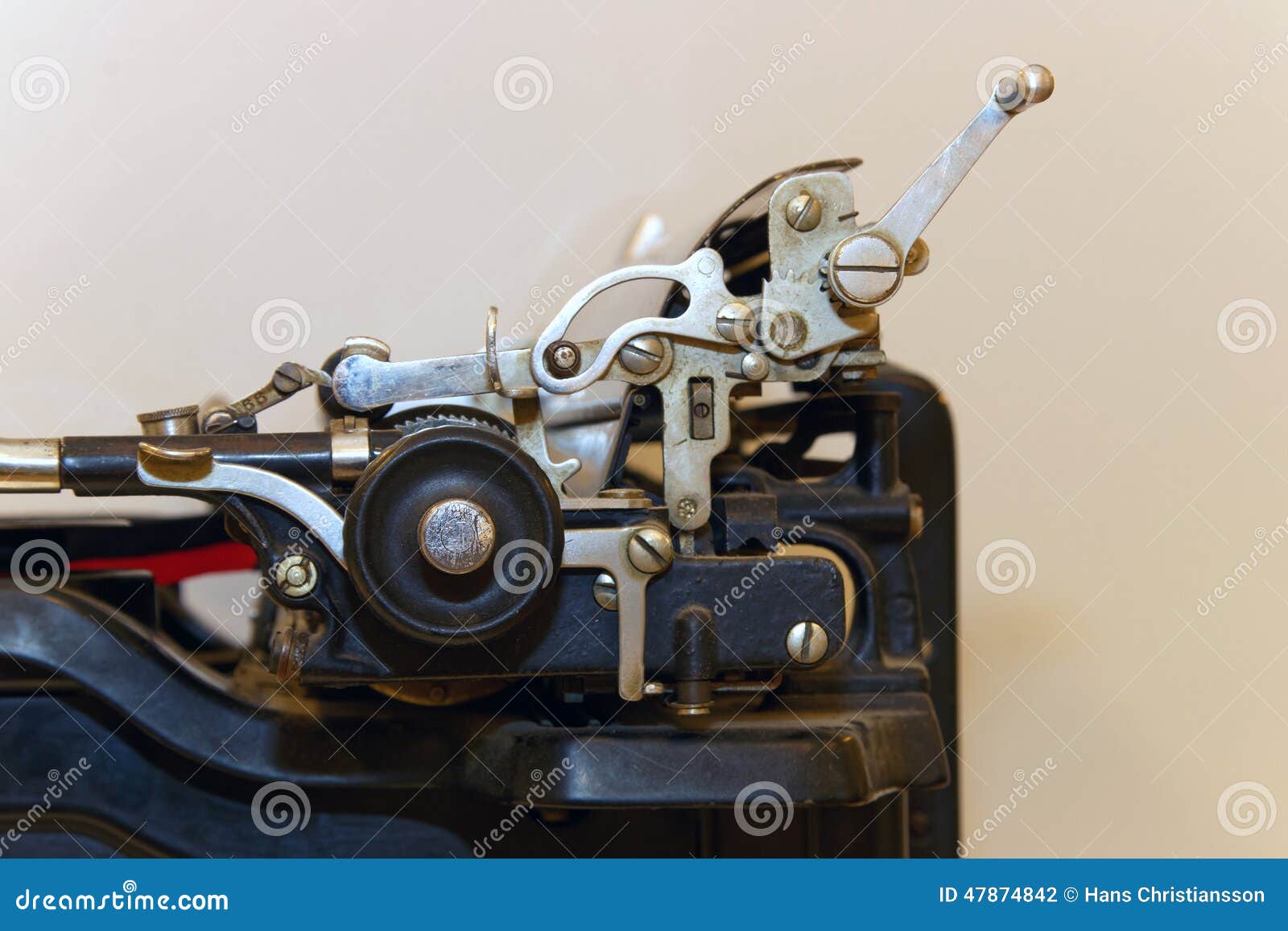 Old typewriter, sideview stock photo. Image of retro - 47874842