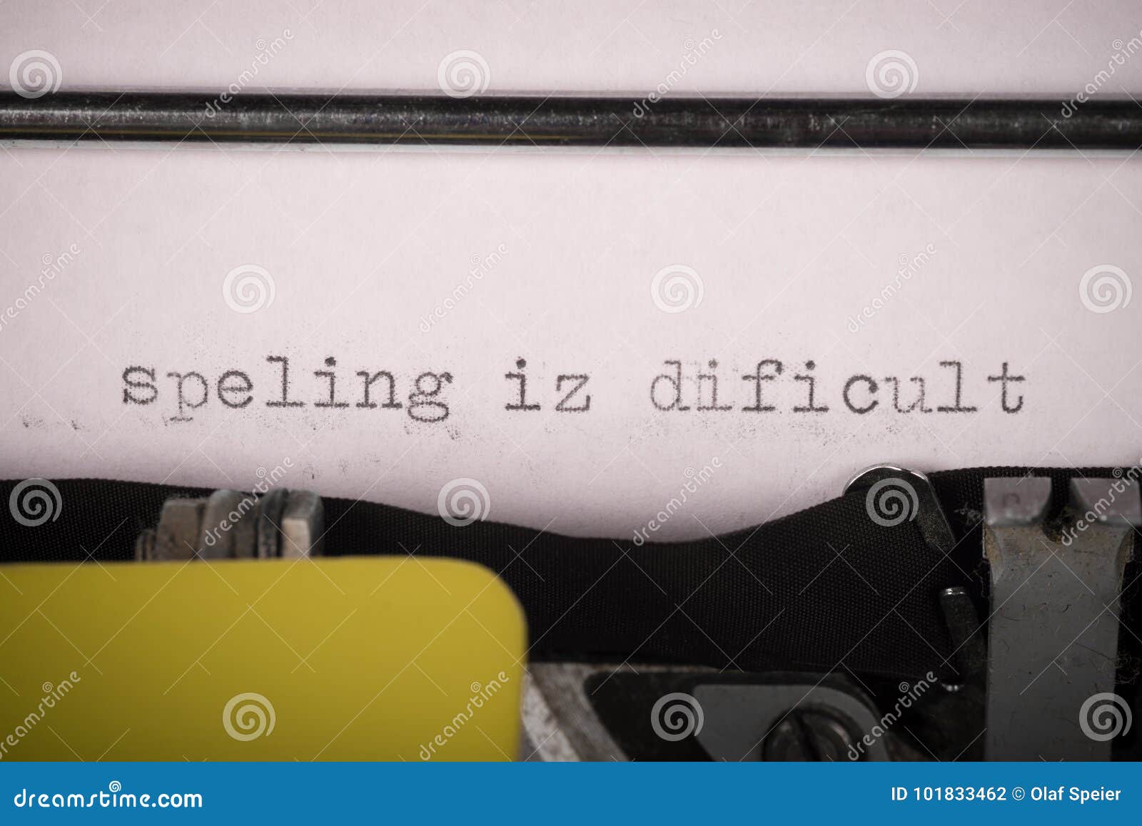 Typed Text with Spelling Mistakes Stock Photo - Image of correction ...