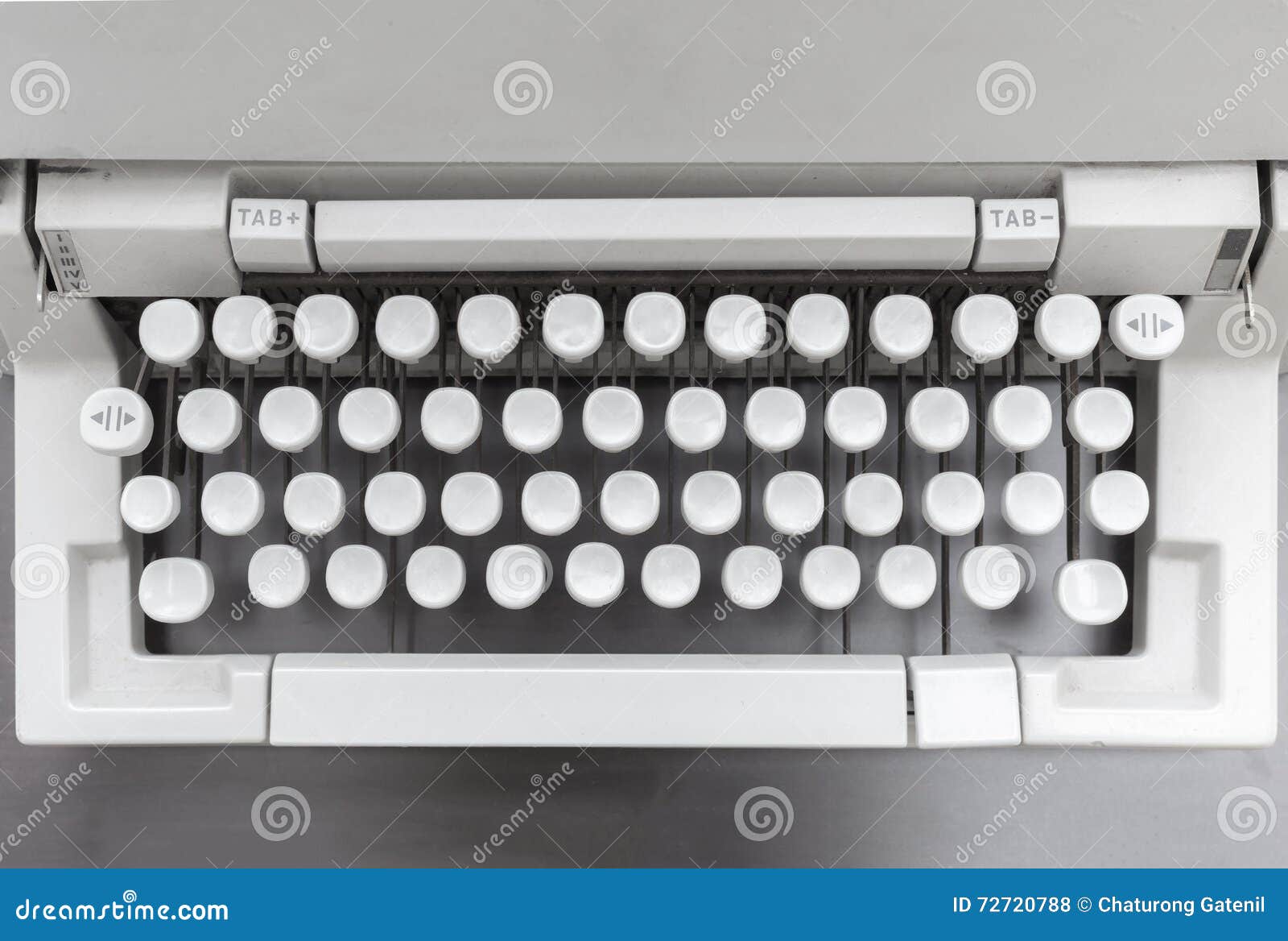 Old typewriter top view stock photo. Image of retro, antique - 72720788
