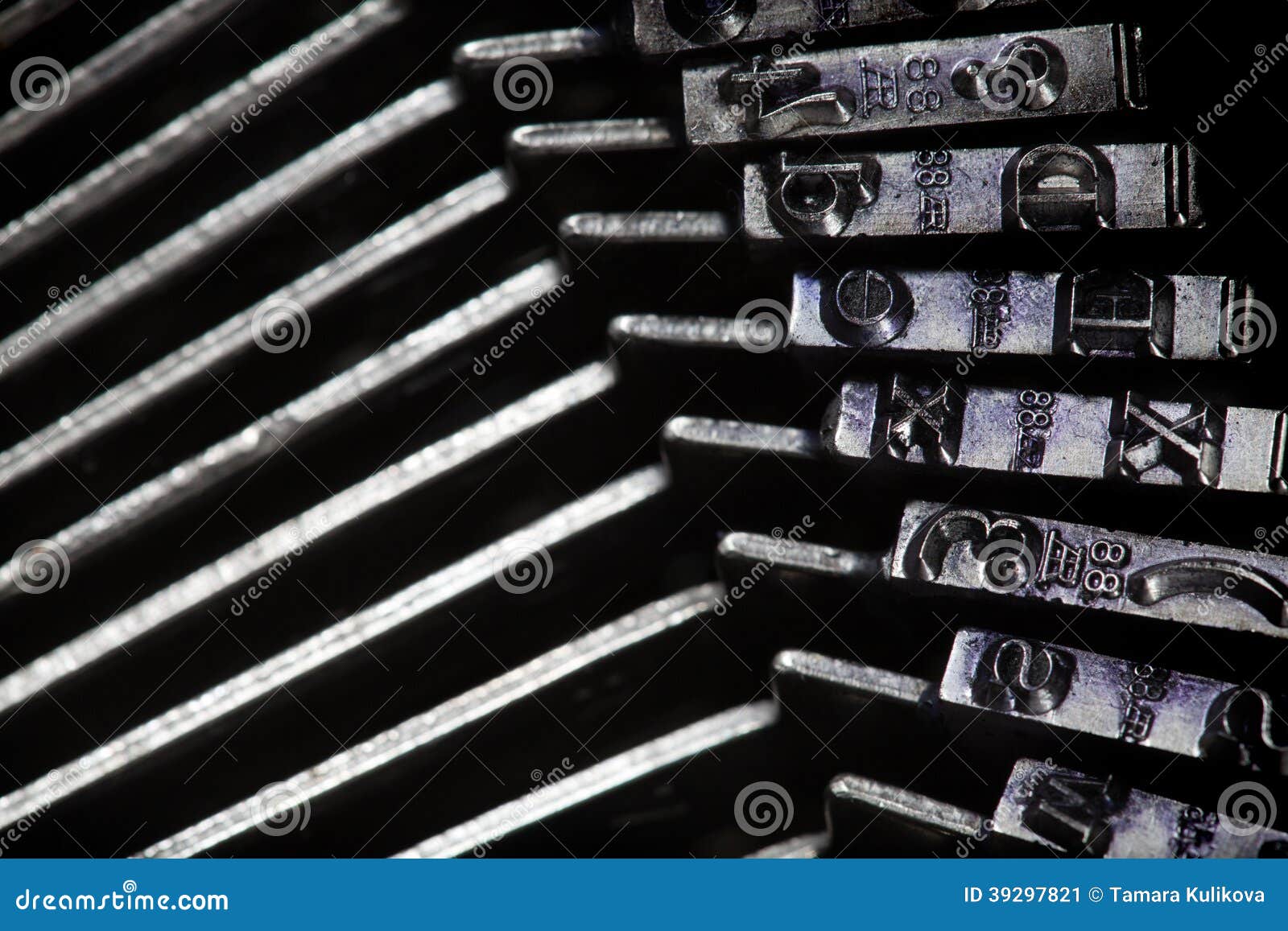 Old Typewriter Type Bars Stock Photo | CartoonDealer.com #39297750