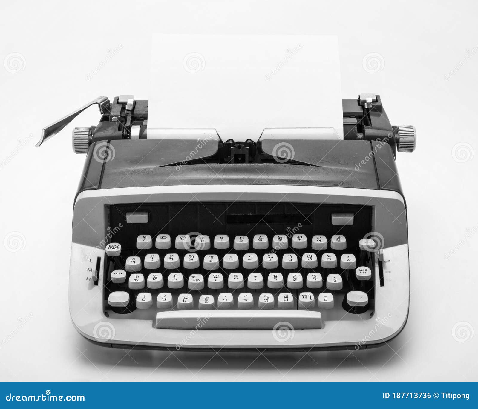 Old Typewriter on White Background Stock Photo - Image of classic ...