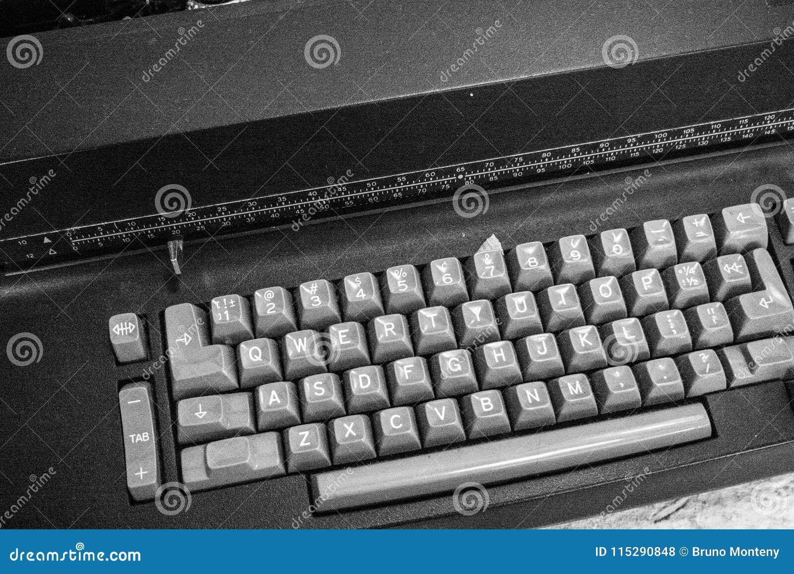 Old typewriting machine stock photo. Image of equipment - 115290848