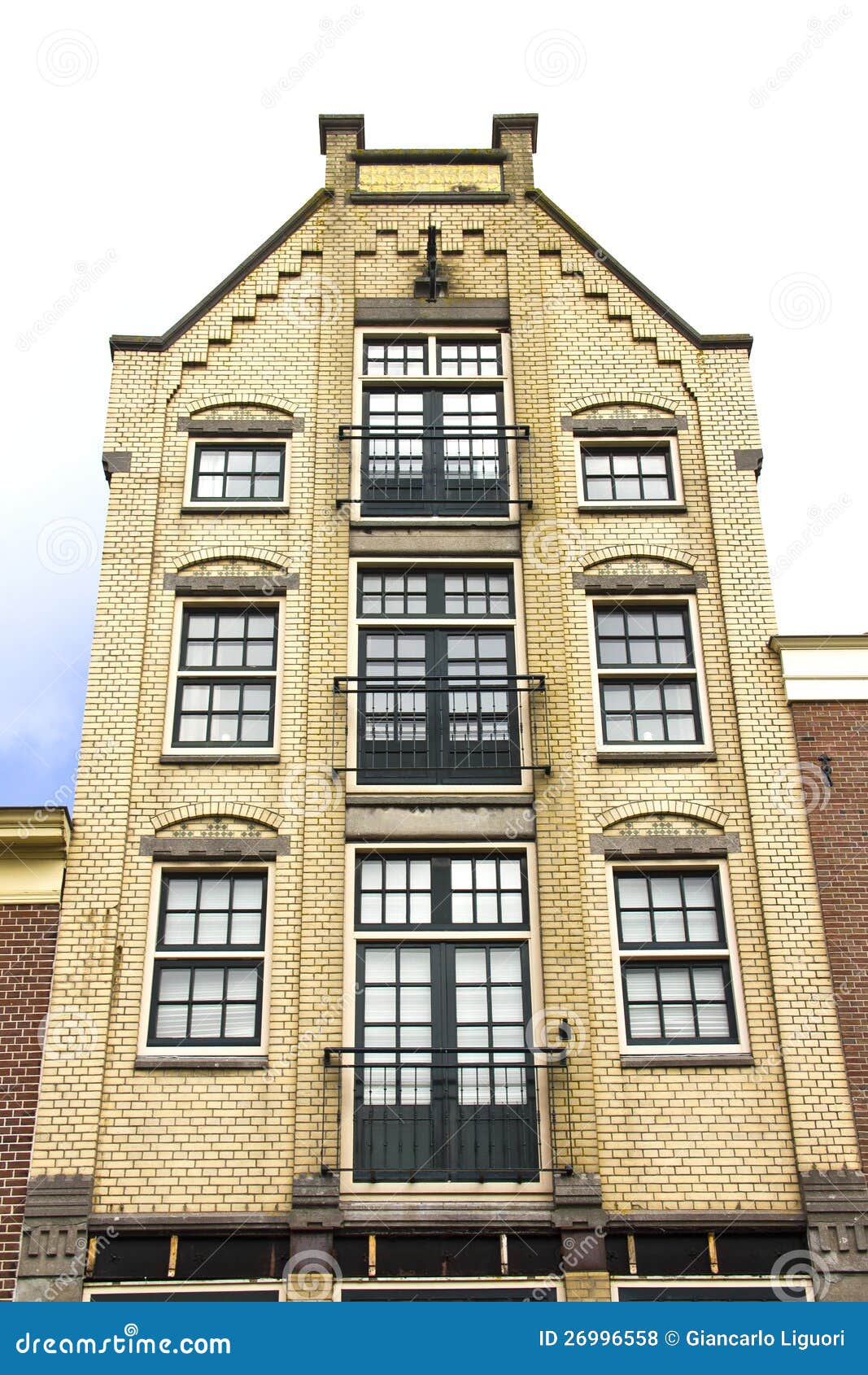 Old typical Dutch house stock photo. Image of architectural - 26996558