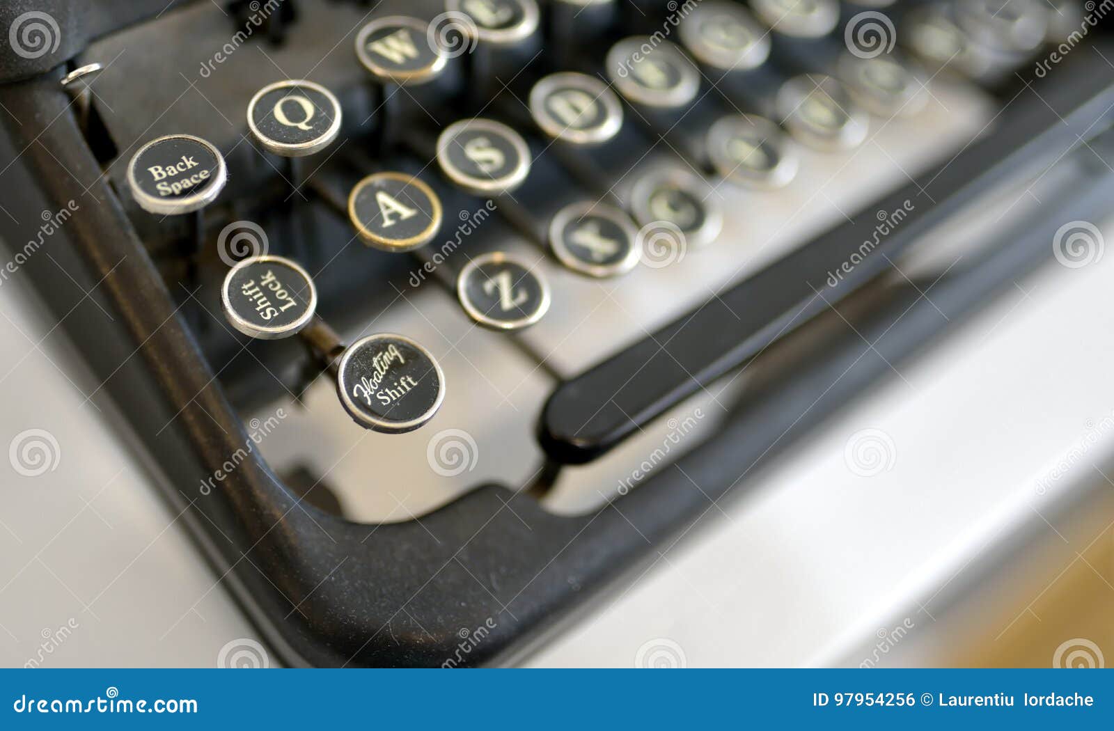 Old typing machine stock photo. Image of journalism, keyboard - 97954256