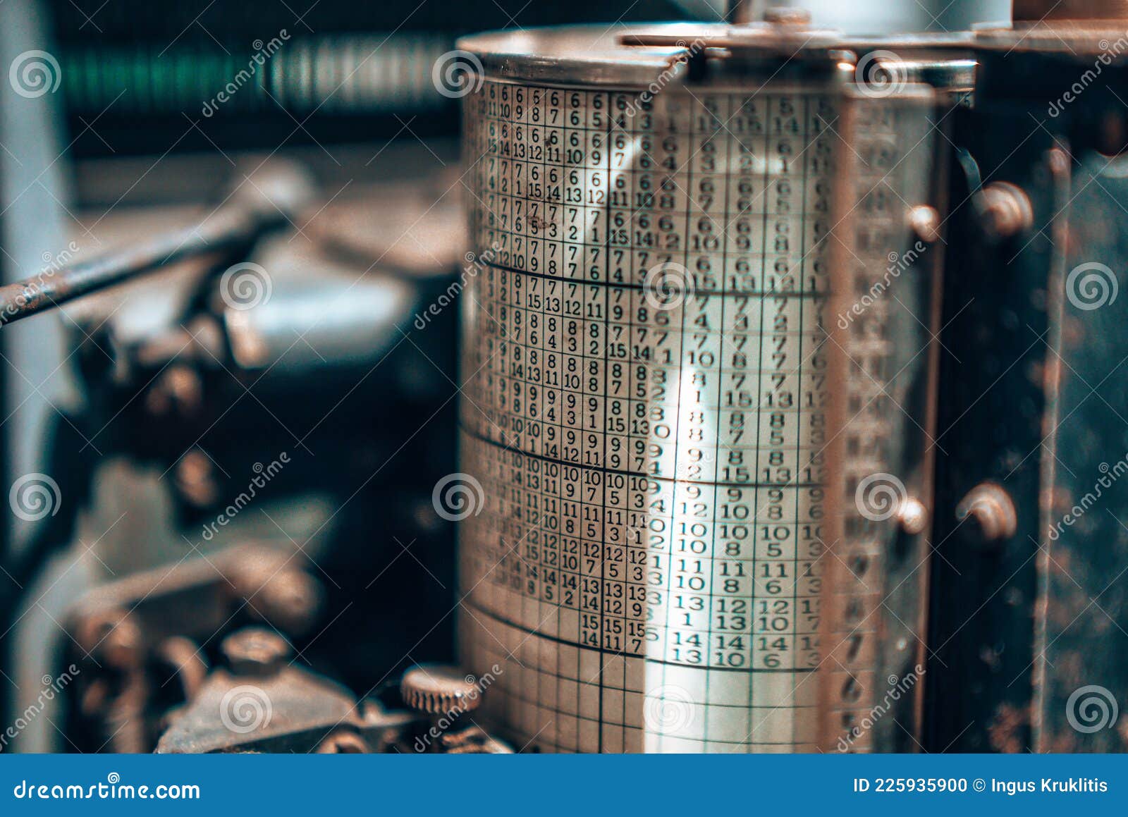 Old Typography Printing Machine with Letter Samples. Stock Photo ...