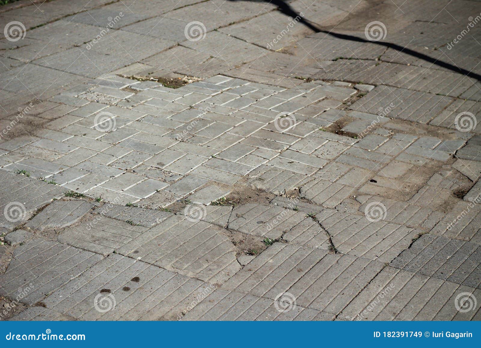 Old Ugly Broken Paving Slabs Stock Image - Image of funny, dirty: 182391749