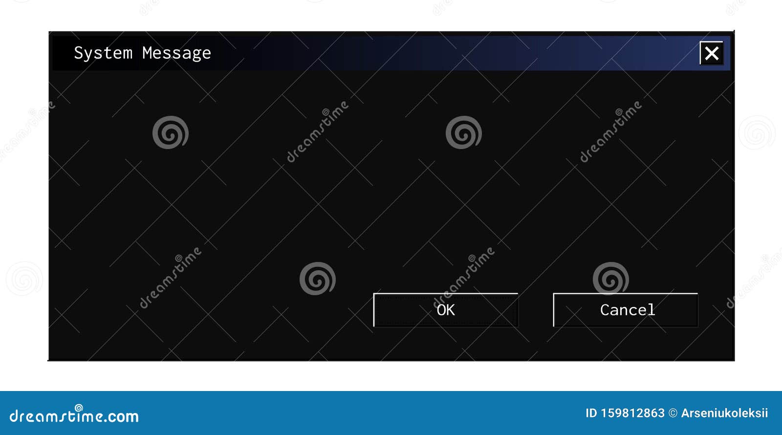 Old UI of System Dialogue Box. Stock Vector - Illustration of alert ...