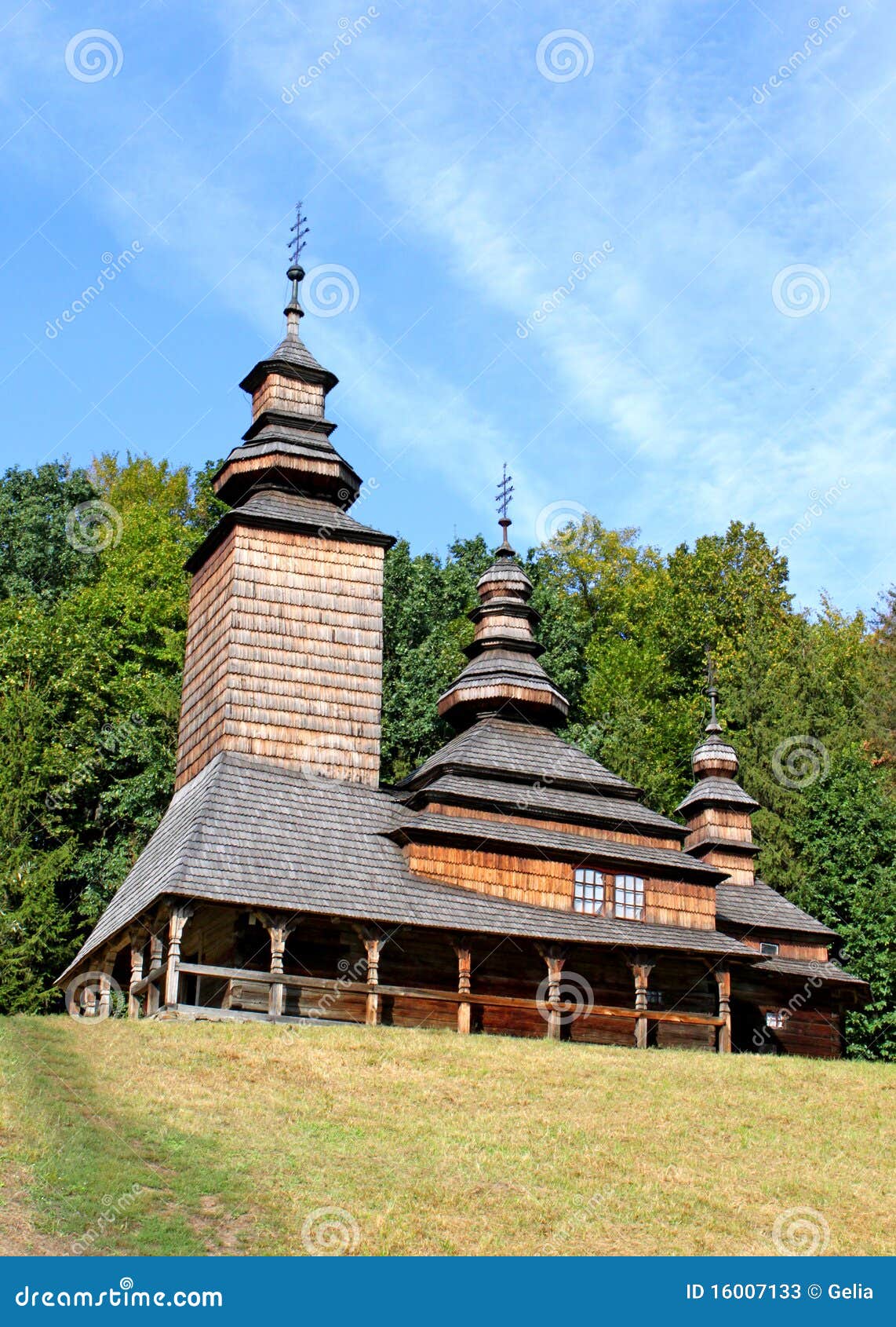 Old Ukrainian church stock image. Image of cross, construction - 16007133