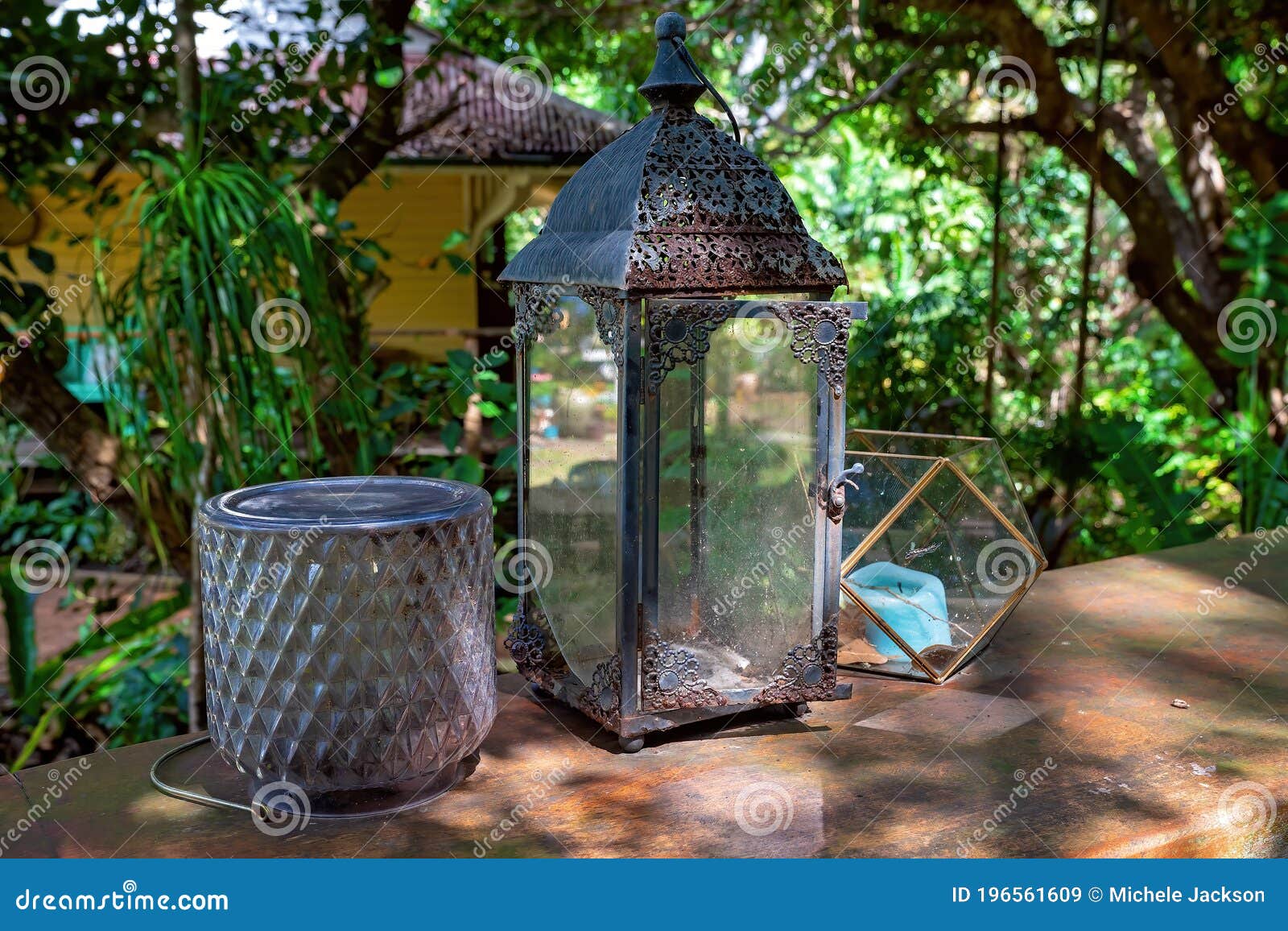 Dirty Vintage Objects on Display Stock Image - Image of light, retro ...