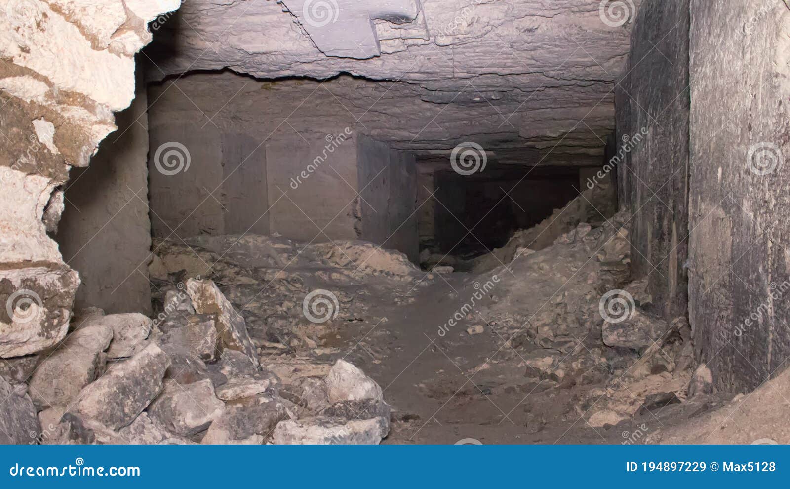 Old Underground Passage, Dungeon, Catacombs Stock Image - Image of ...