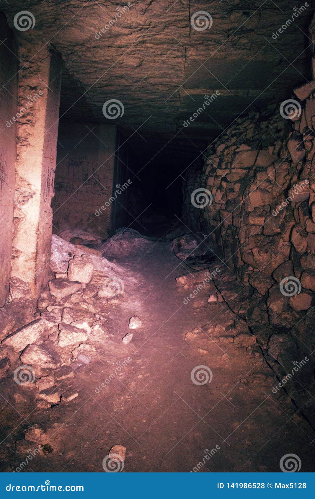 Old underground passage stock photo. Image of secret - 141986528