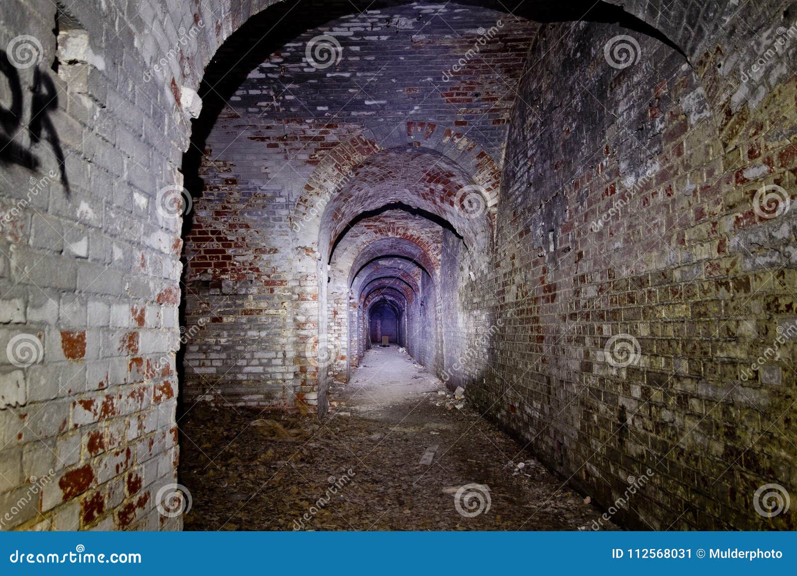 Old Underground Passage Under German Fortification Castle Stock Image ...