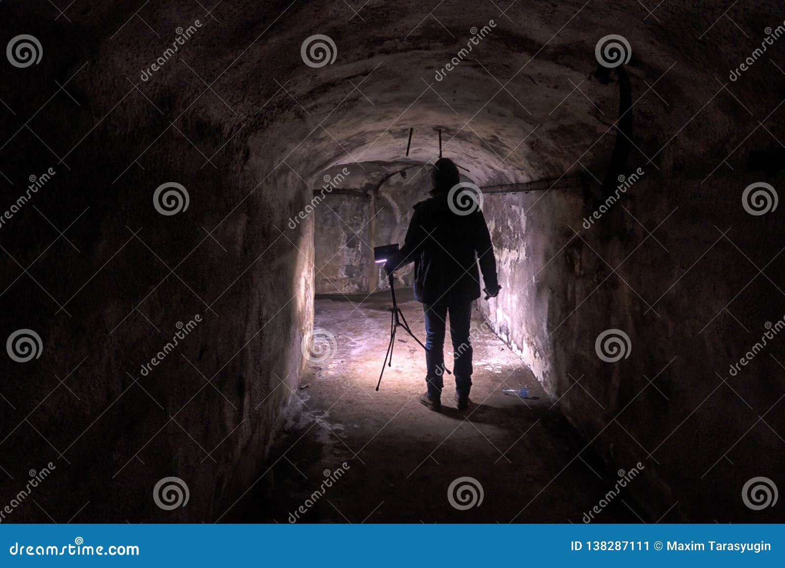 Old Underground Soviet Military Bunker Under Fortification. Stock Image ...