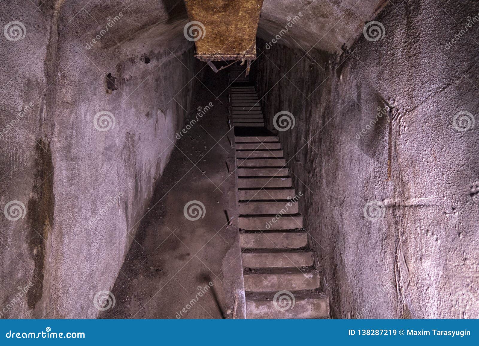 Old Underground Soviet Military Bunker Under Fortification. Stock Image ...