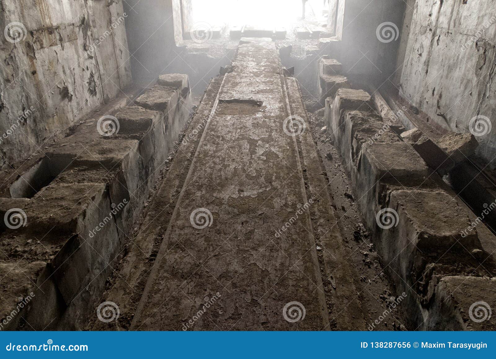Old Underground Soviet Military Bunker Under Fortification. Stock Photo ...