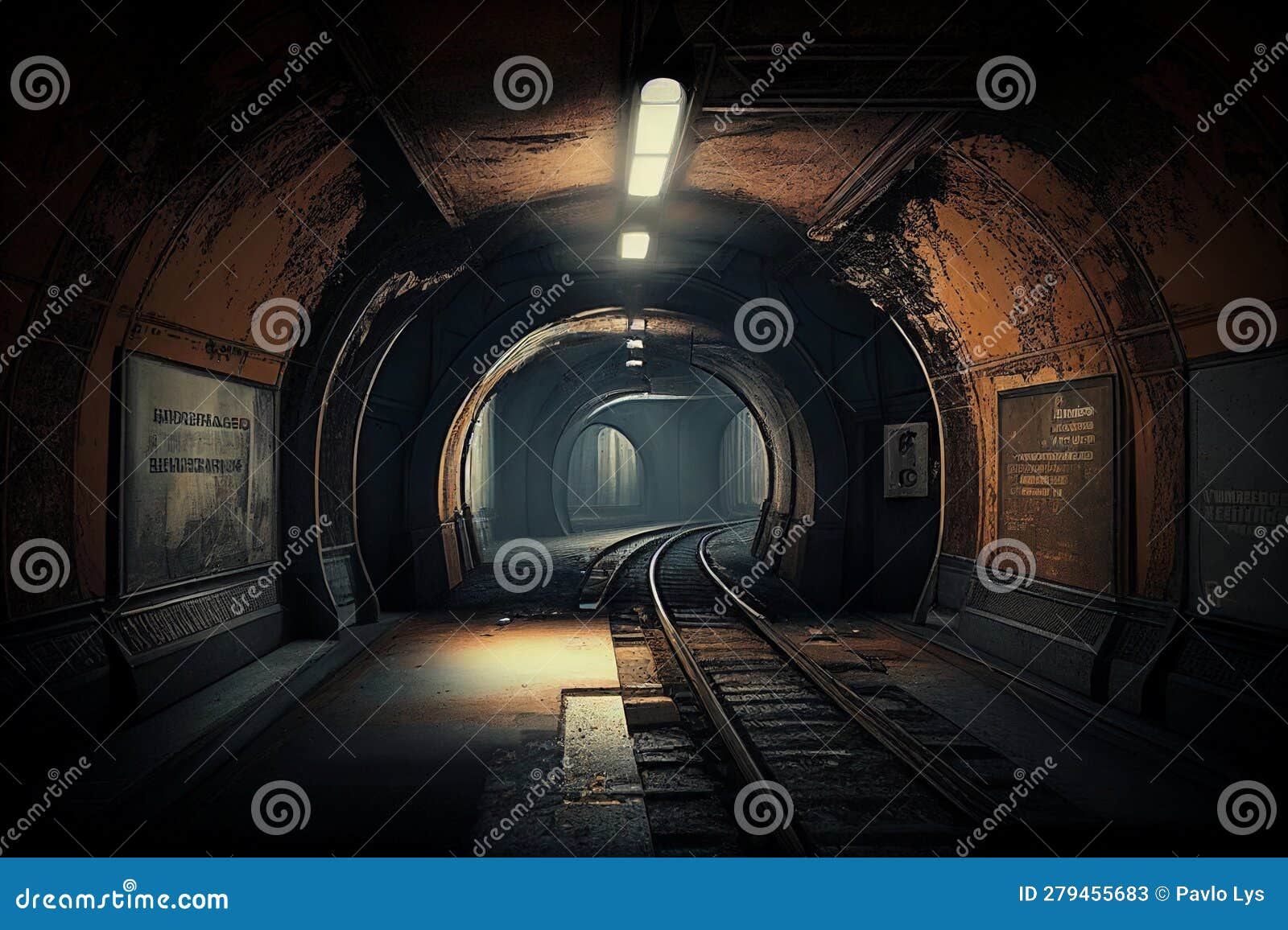 Old Underground Subway. AI Generated Stock Illustration - Illustration ...