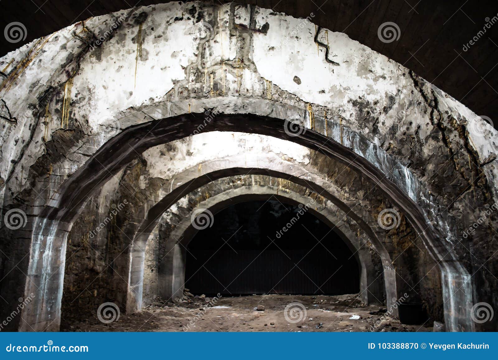 Old underground tunnel stock photo. Image of industry - 103388870