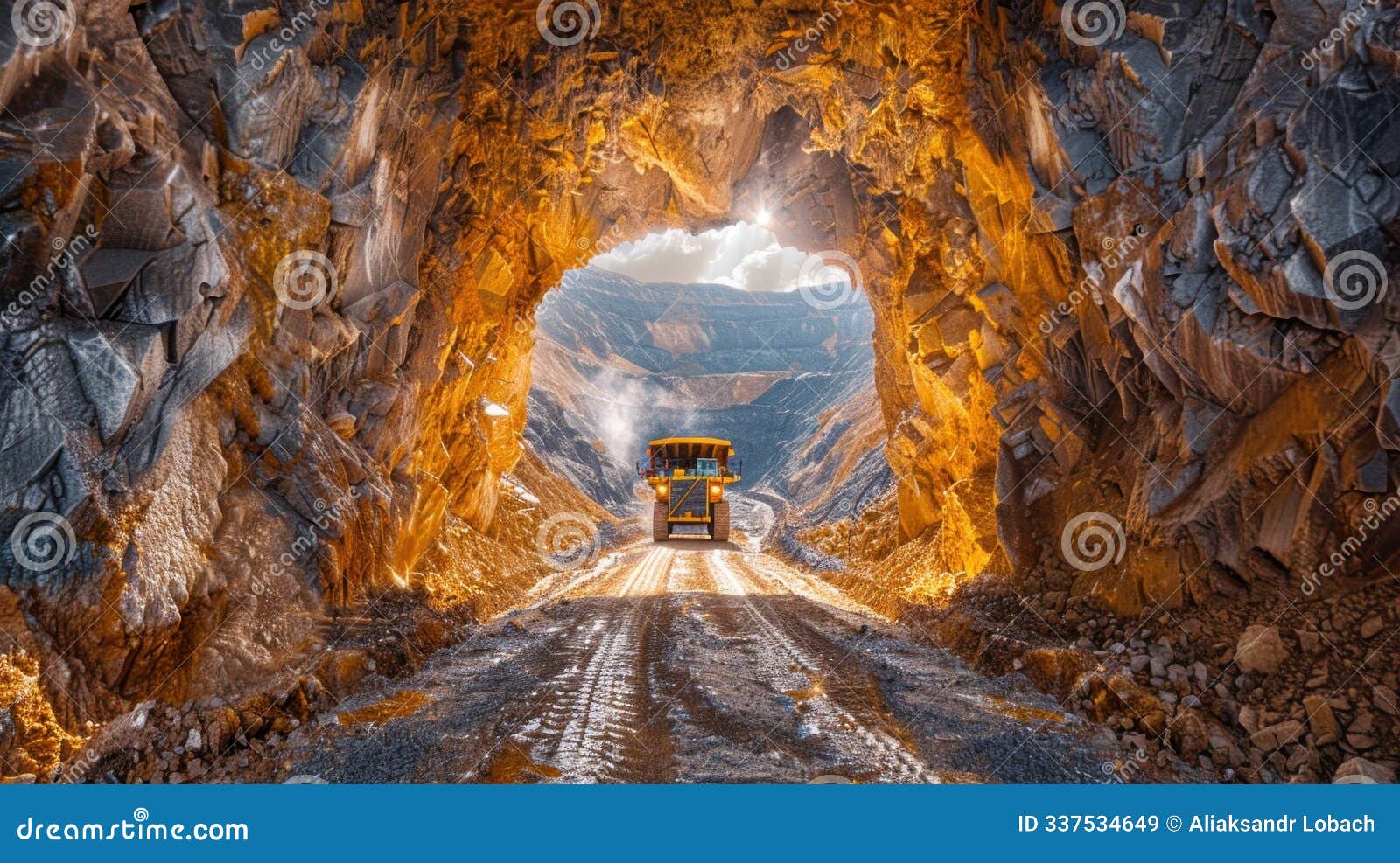 The Old Underground Tunnel of the Gold Mine. Gold Mining in the Mine ...