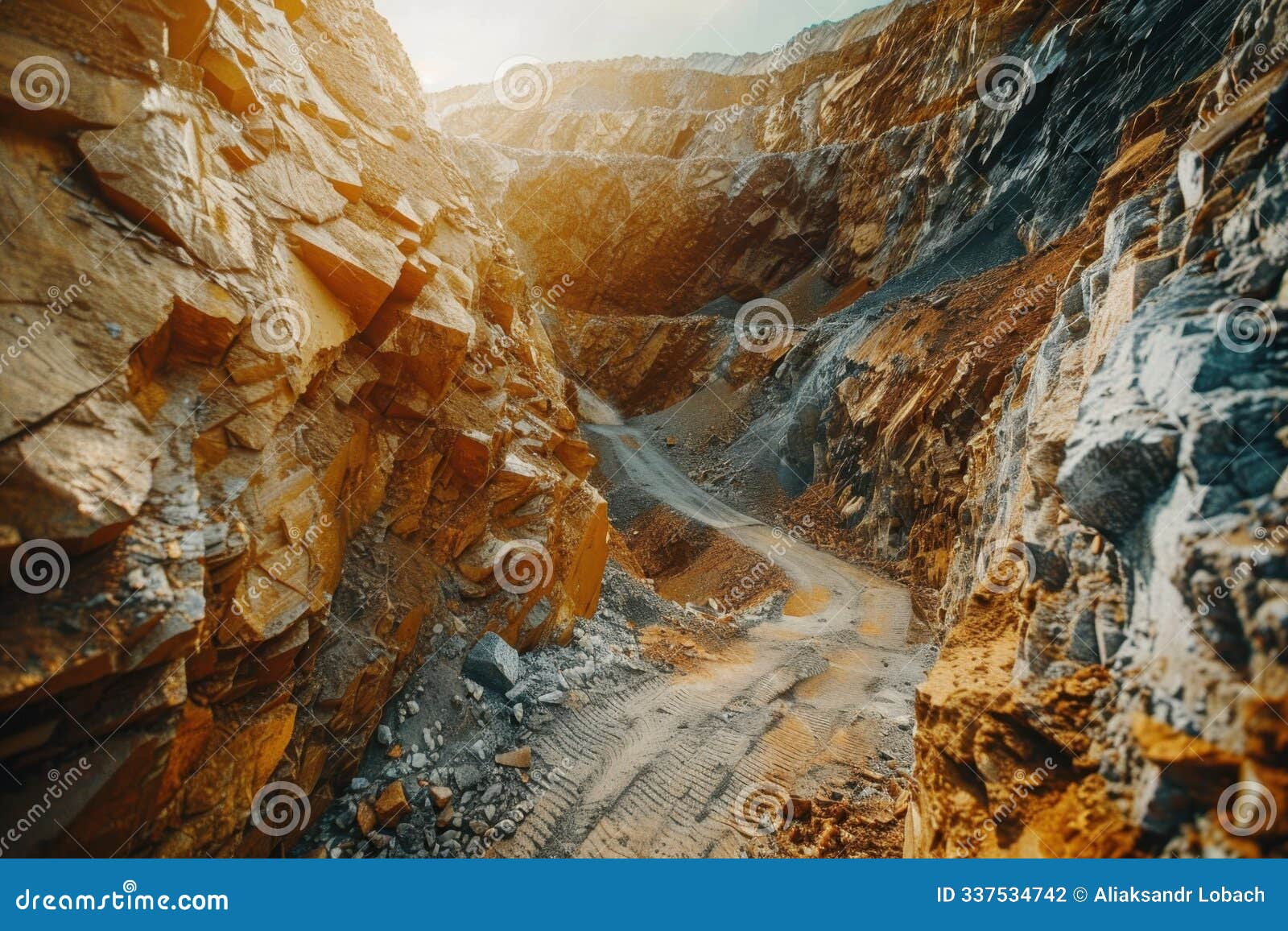 The Old Underground Tunnel of the Gold Mine. Gold Mining in the Mine ...