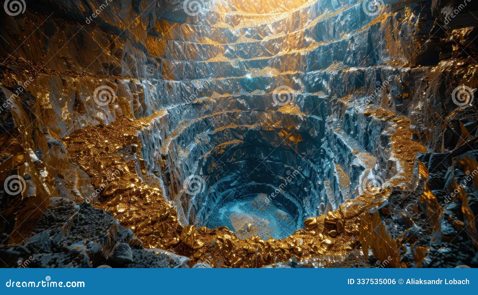 The Old Underground Tunnel of the Gold Mine. Gold Mining in the Mine ...