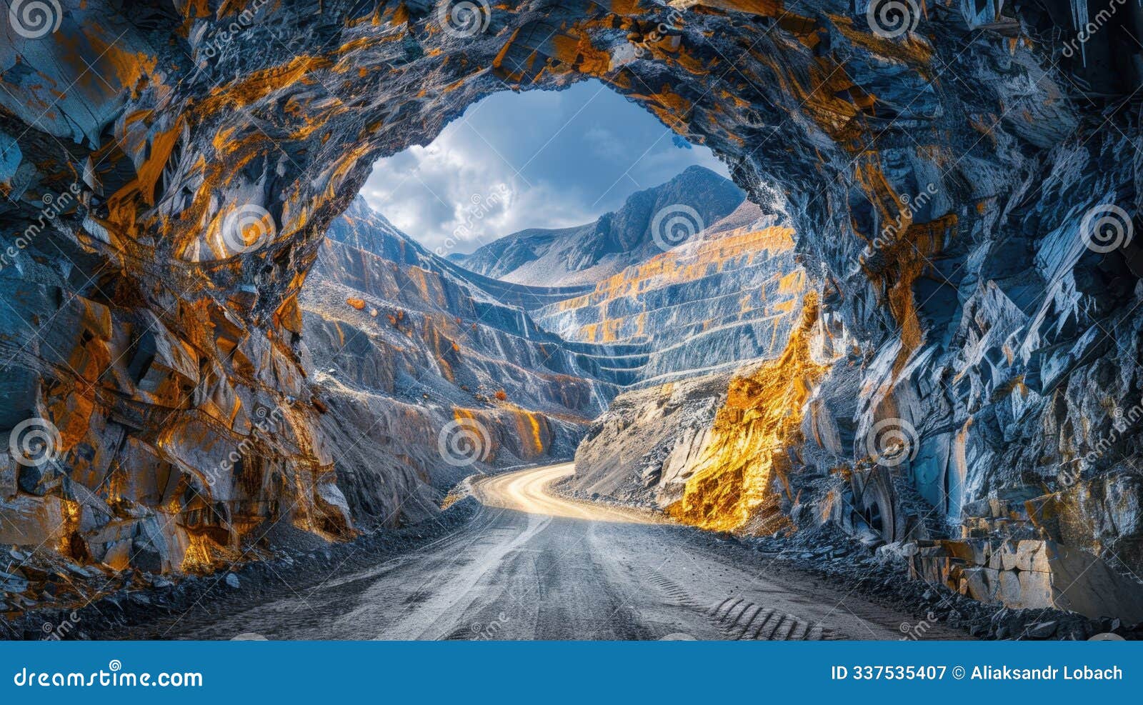 The Old Underground Tunnel of the Gold Mine. Gold Mining in the Mine ...