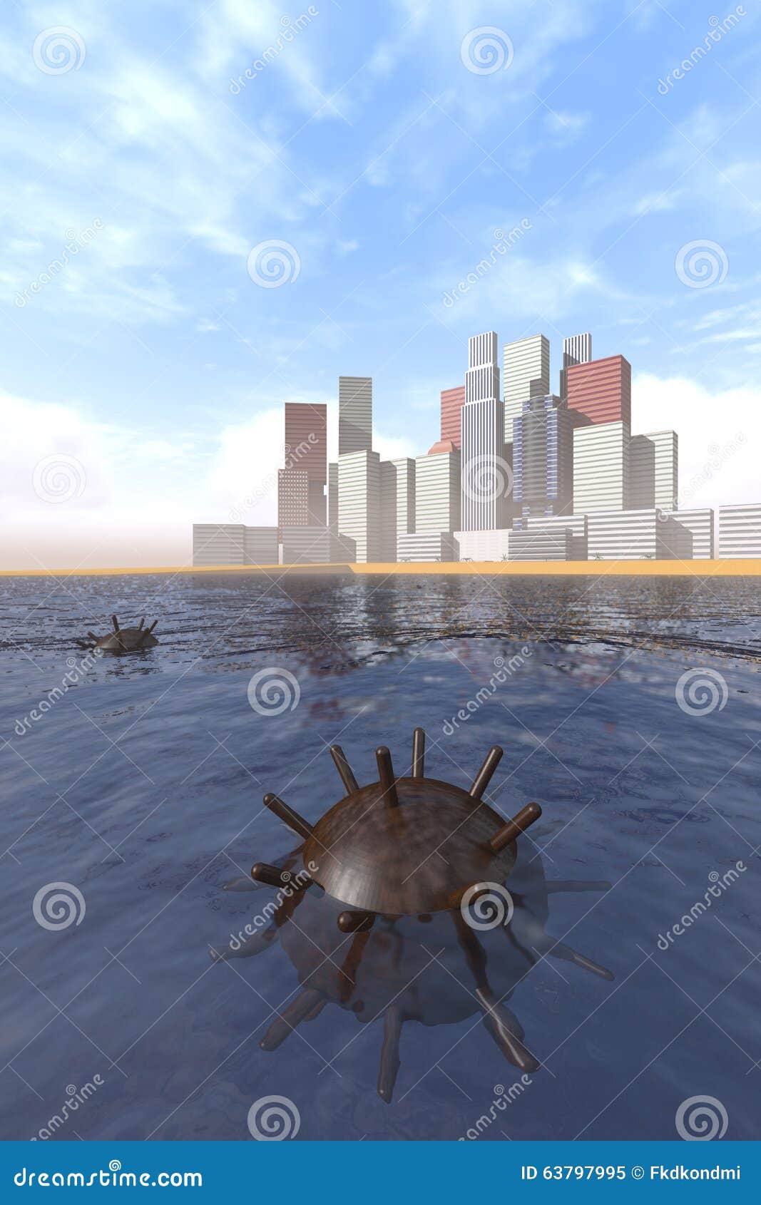 Underwater Mine Field Royalty-Free Stock Photography | CartoonDealer ...