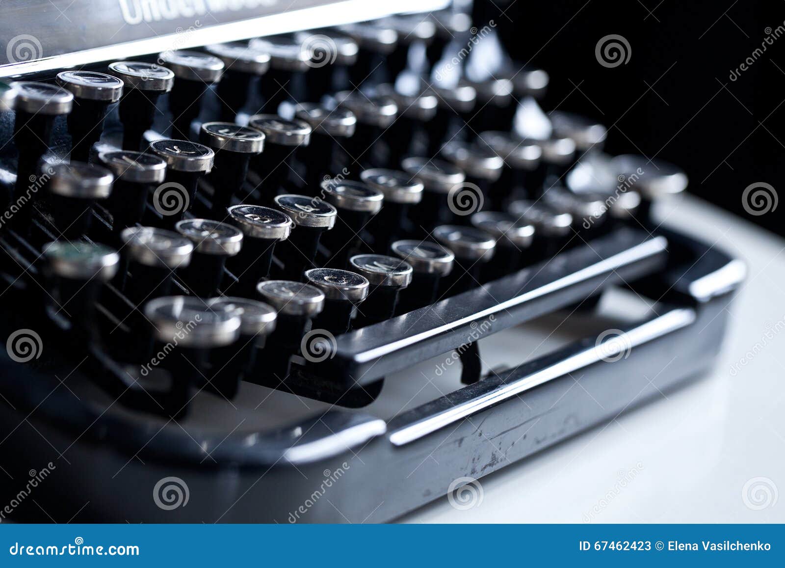 Old Underwood Typewriter with Cyrillic Alphabet Editorial Stock Photo ...