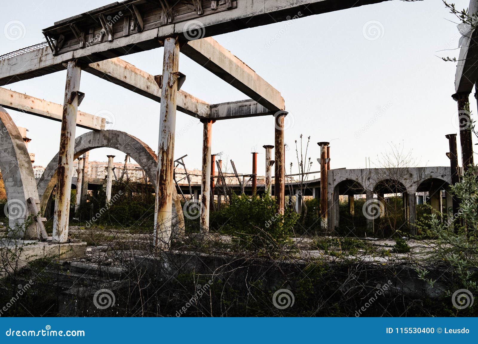 The Old Unfinished Building from Which only the Frame Remained ...