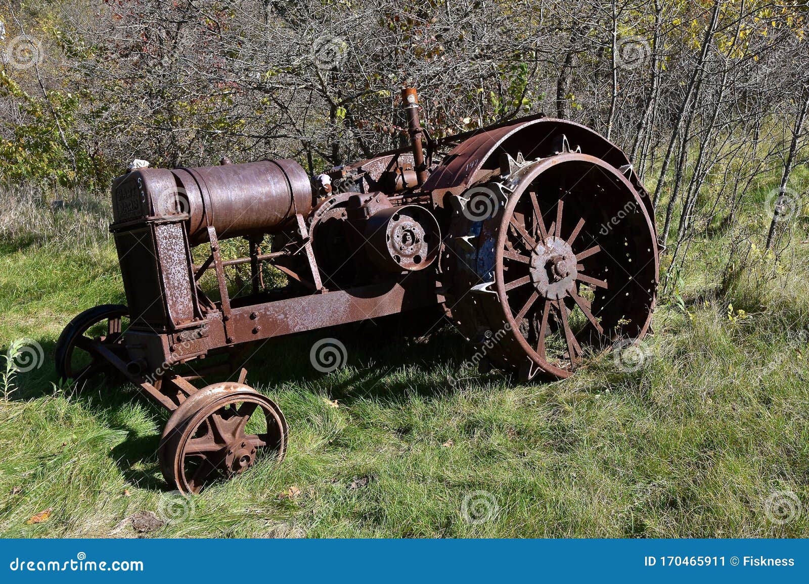 An Old Tractor Full of Rust Stock Image - Image of vehicle, retro ...