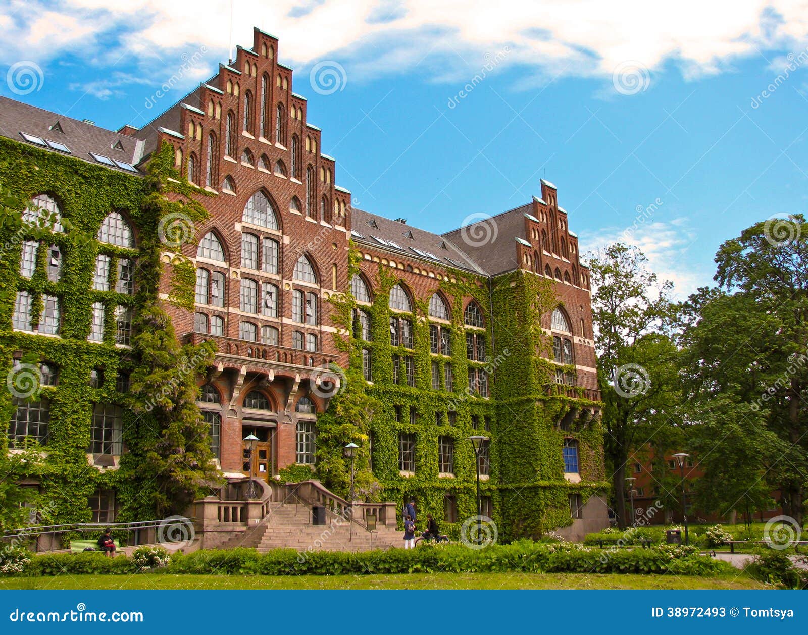 Old University Building in Lund Stock Image - Image of blue, bright ...